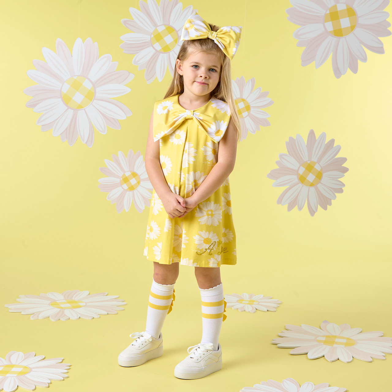 ADee DOTTIE Daisy Print Dress - S252707 - Kiddie Boutique By Claire