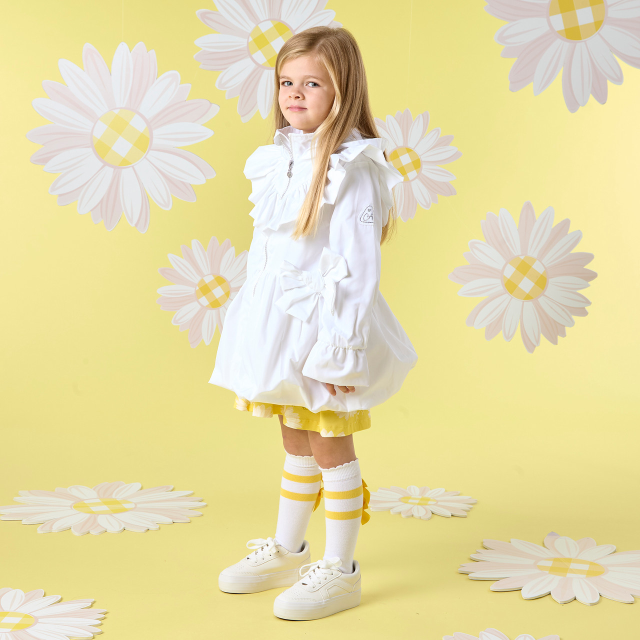 ADee NATALIE White Bow Jacket - S252204 - Kiddie Boutique By Claire