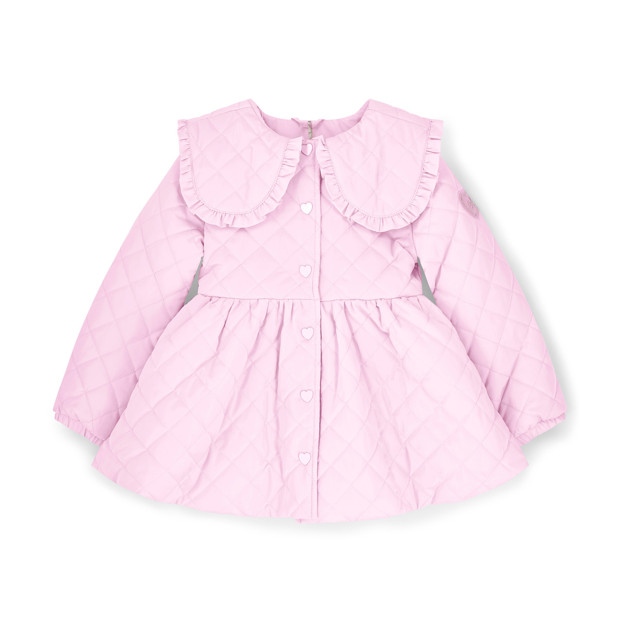 ADEE Girls Pink Quilted Jacket with Collar - Riley (S261202) - Kiddie ...