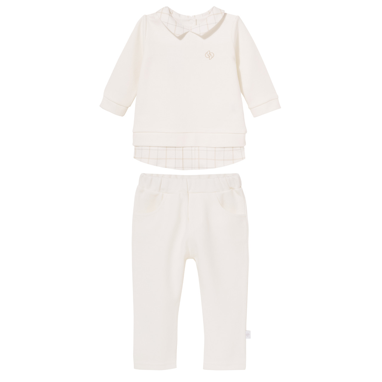 Sofija Baby Boys Ivory 2 Piece Set Max 047821 - Kiddie Boutique By Claire