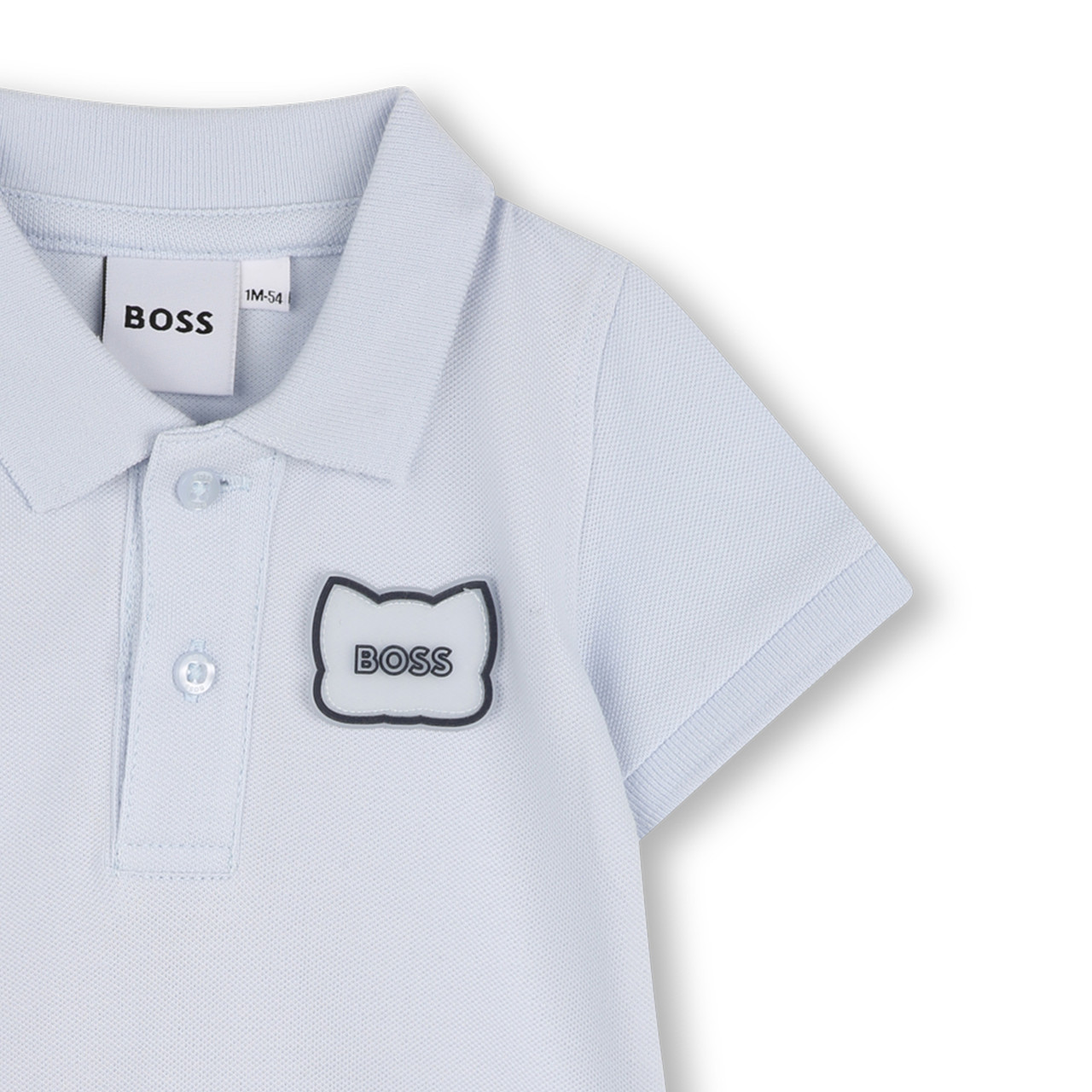 BOSS BABY BOYS PALE BLUE COLLARED SHORTIE J53033 - Kiddie Boutique By ...