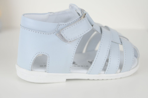 PEX Boys Harris Pale Blue Gladiator-Style Sandal with Velcro Fastening ...