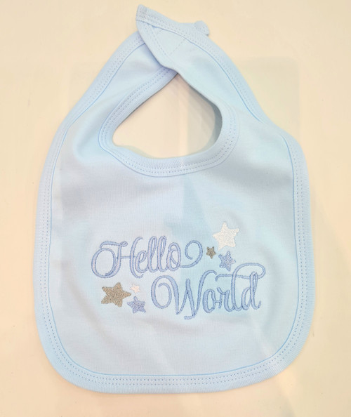 Hello World Bib - Kiddie Boutique By Claire