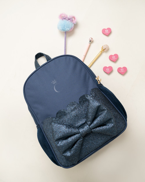 EXCLUSIVE Caramelo Girls Navy School Bag, Backpack Glitter Bow299409 ...