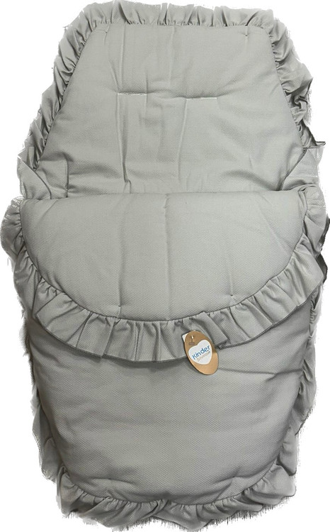 Kinder 9769 Waffle Plain Frill Buggy Liner Cosy Toes Grey - Kiddie ...