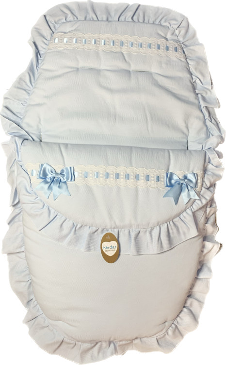 Kinder 0990 Waffle Ribbon Slot Double Bow, Frill Buggy Liner Cosy Toes ...
