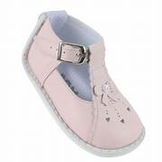 PEX Girls Pink Bianca T-Bar Shoe with Bow & Heart Detail - Kiddie ...