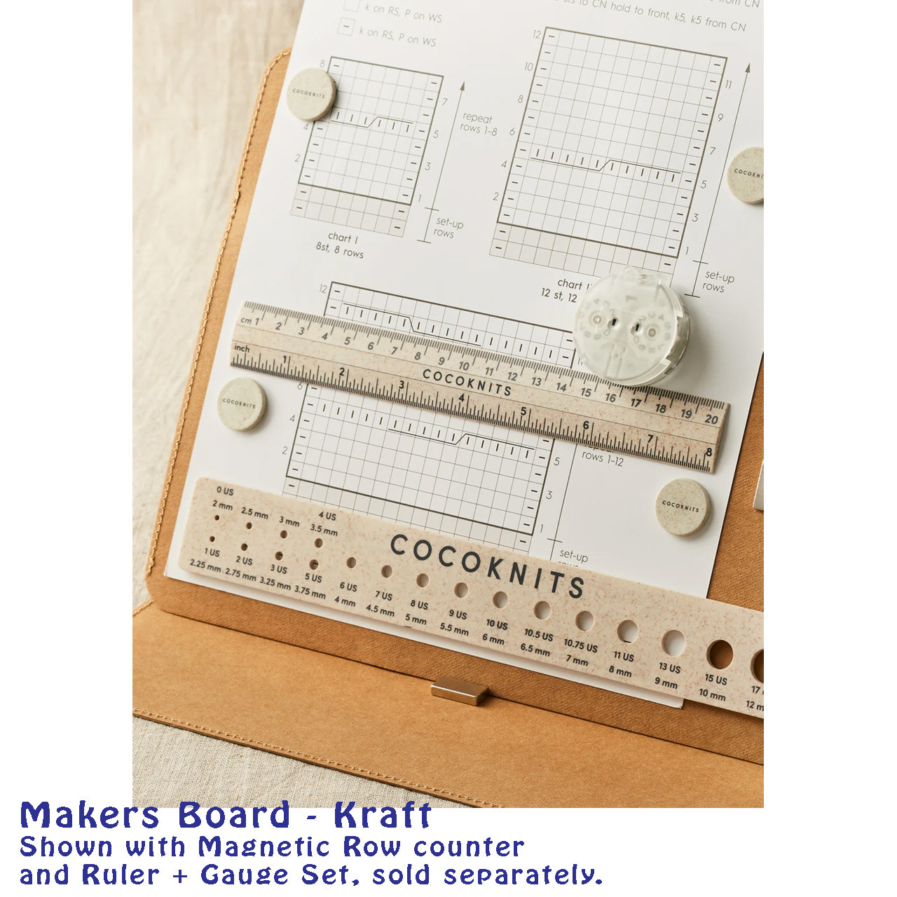 Cocoknits Magnetic Row Counter for the Maker's Board
