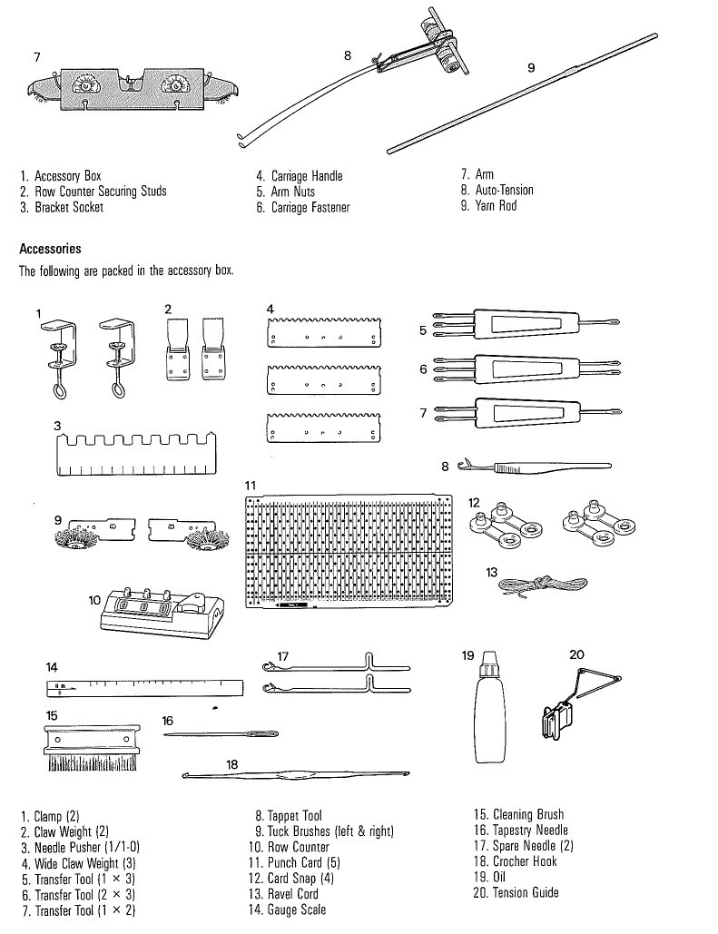 Silver Reed SK155 Knitting Machine for Worsted and Bulky Yarns.