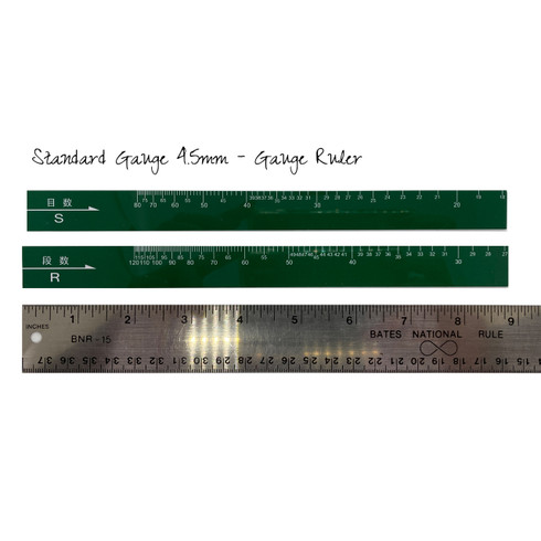 Silver Reed Standard Gauge 4.5mm Gauge Scale Ruler - Green