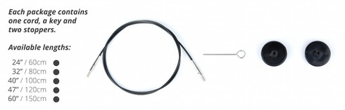 Lykke Driftwood IC Cord 24" with 3.5 Tip | Interchangeable Knitting Needle