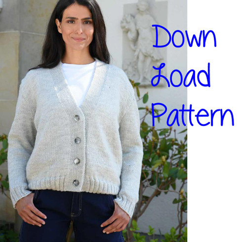 Queensland Yarns Falkland Worsted - Lauren Cardigan Pattern