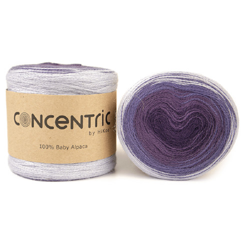 Hikoo Concentric Gradient Baby Alpaca Shades of Purple 1034