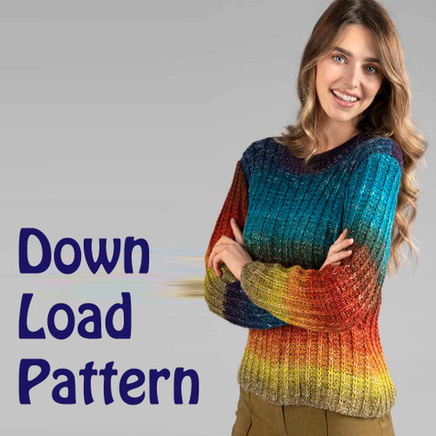 Juniper Moon Cumulus Rainbow - Lily Sweater Pattern