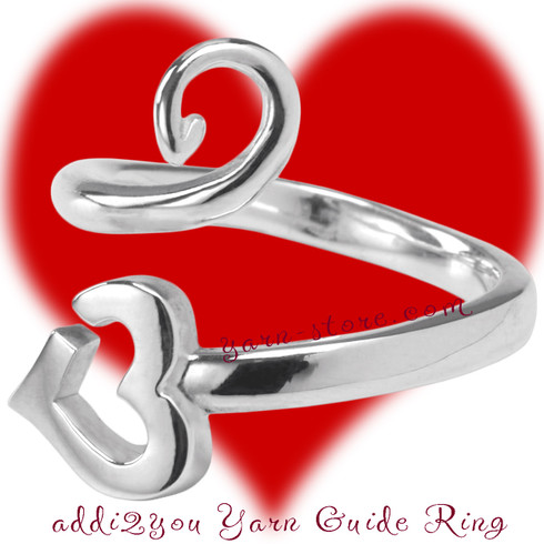addi2you yarn tension and guide ring, in small, for knitters or crocheters.