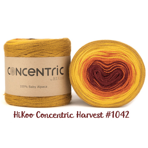 HiKoo Yarns Concentric 100% Baby Alpaca Gradient Harvest 1042