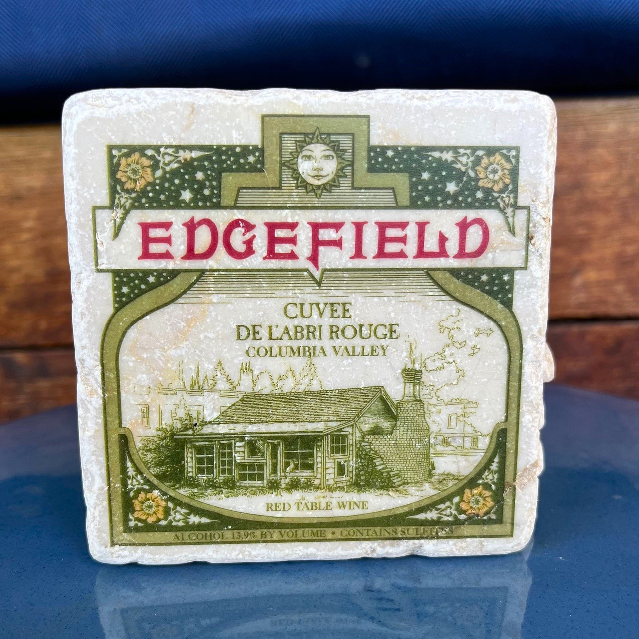 Edgefield Cuvee Wine Label Coaster - McMenamins Online Shop