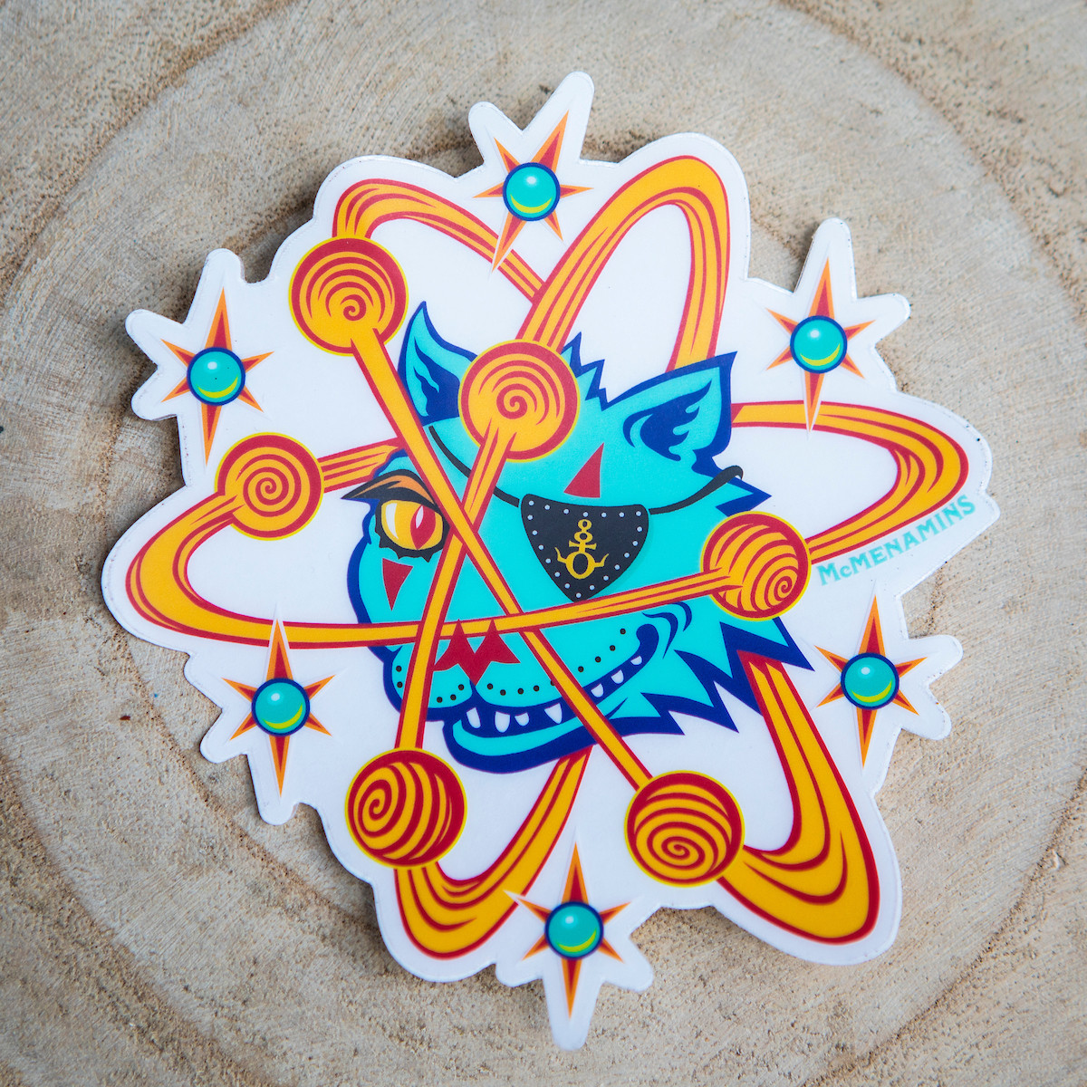 Atomic Cat Vinyl Sticker - McMenamins Online Shop