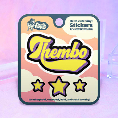 Thembo Varsity Sticker Sheet - Crushworthy