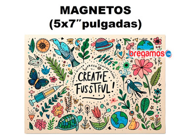 Magnetos Full Color 5x7 Pulgadas - No Coating, Entrega Gratis a Puerto Rico