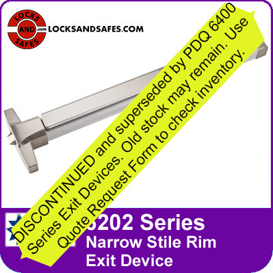 PDQ 6300R Fire Rated Rim Exit Device | PDQ 6300-R | PDQ 6300 R