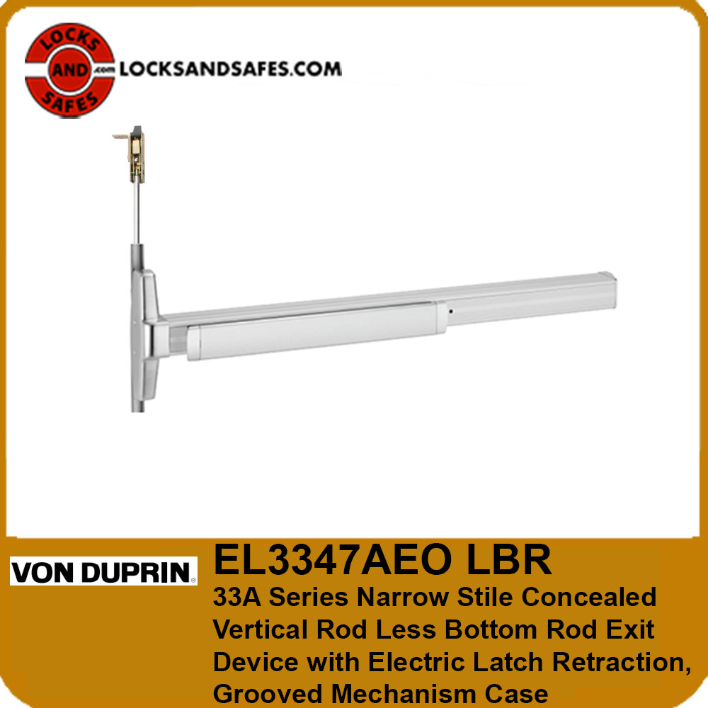 Von Duprin 3347 concealed vertical rod less bottom rod electric latch ...