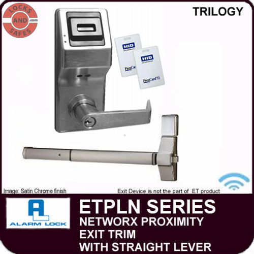 Alarm Lock Trilogy Etdl Exit Trim Straight Lever