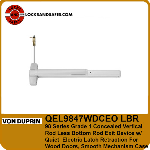 Von Duprin QEL9847WDC LBR Wood Door CVR w/ Quiet Latch Retraction