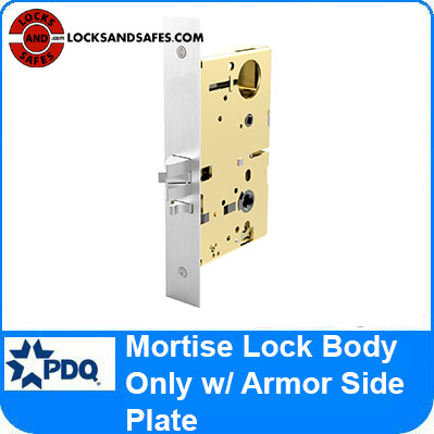 PDQ Mortise Lock Body Only with Armor Plate | PDQ MR Series