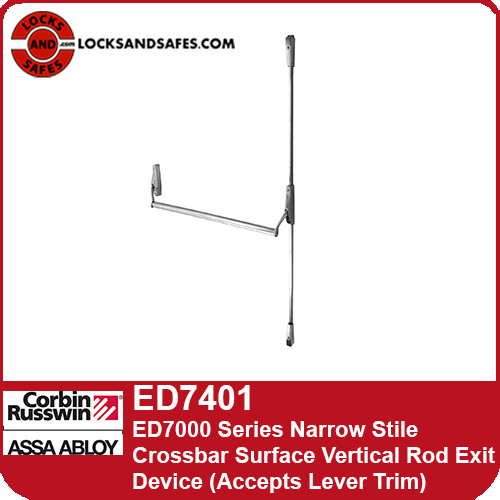 Corbin Russwin ED7401 Narrow Stile Crossbar Surface Vertical Rod