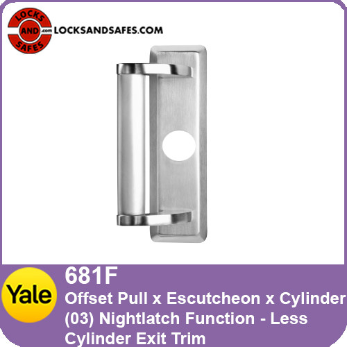 Yale 681F Offset Pull Exit Trim For 7000 Series Device