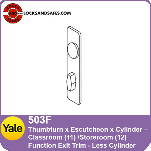 Yale Escutcheon w/ Thumbturn Trim Storeroom Function For 7200 Device