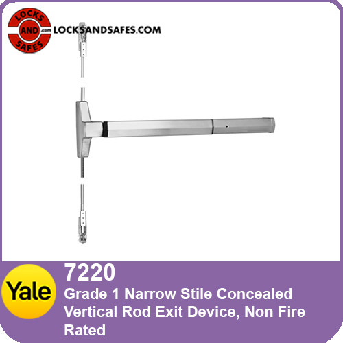 Yale 7220 Narrow Stile Concealed Vertical Rod Exit Device