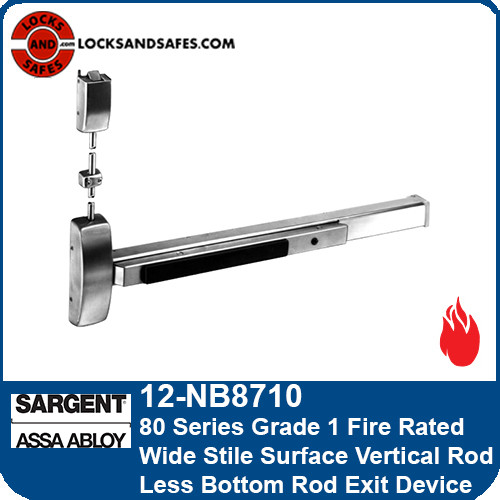 Sargent 8710 Fire Surface Vertical Rod Less Bottom Rod Device