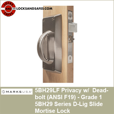 Marks 5BH29 Lig Resistant Mortise Lock Privacy w/ Deadbolt (F19) Function