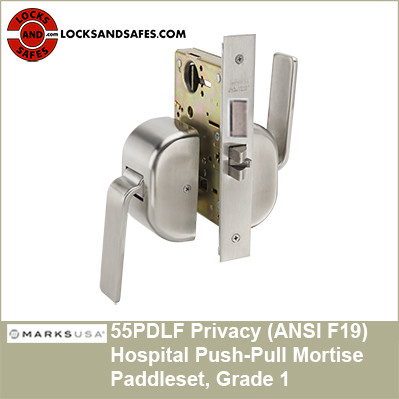 Marks 55PD Privacy (ANSI F19) | Hospital Push Pull Mortise Lock