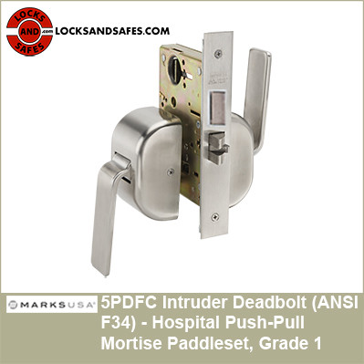 Marks 5PD Intruder Deadbolt (ANSI F34) | Hospital Push Pull Mortise Lock