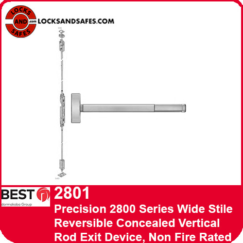 Best (Precision) 2801 Wide Stile Reversible Concealed Vertical Rod Device