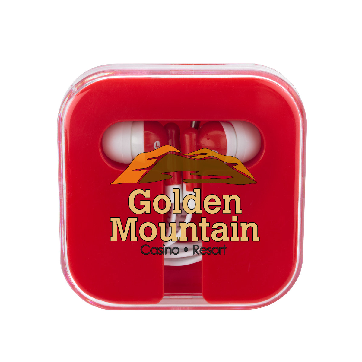 Custom Printed Earbuds In Compact Case