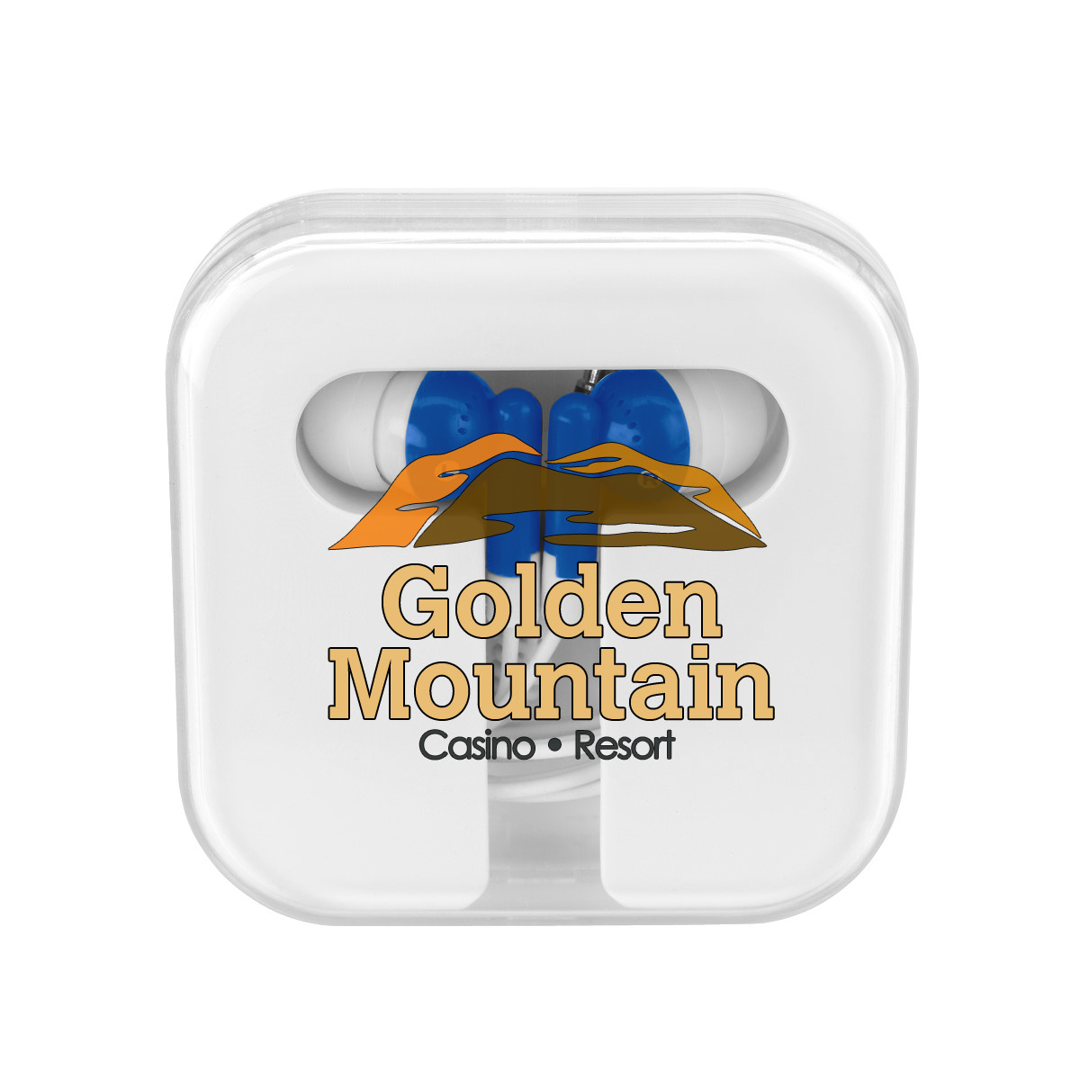 Custom Printed Earbuds In Compact Case