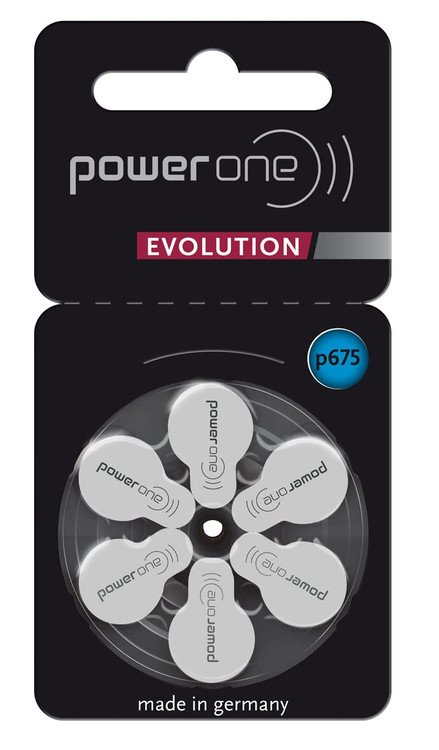 Power One EVOLUTION Size 675 Hearing Aid Batteries. 60 p675 Batteries ...