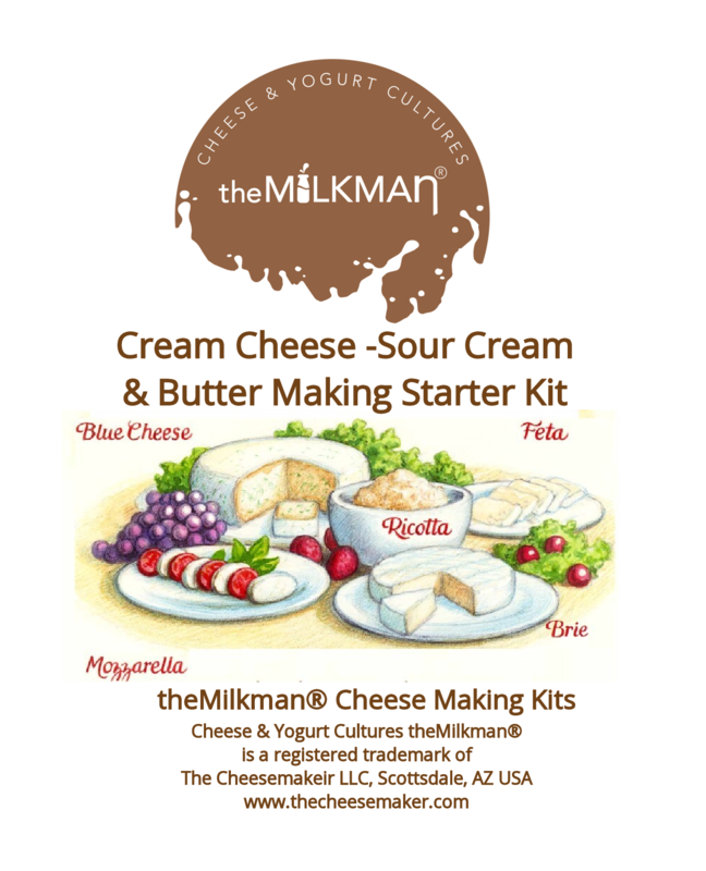 theMilkman® Cream Cheese - Sour Cream & Butter Making Starter Kit