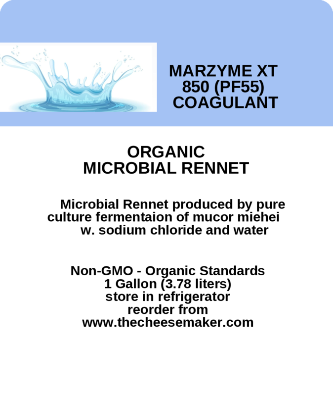 Organic Microbial Liquid Rennet - Organic Vegetable Rennet - Cheese ...