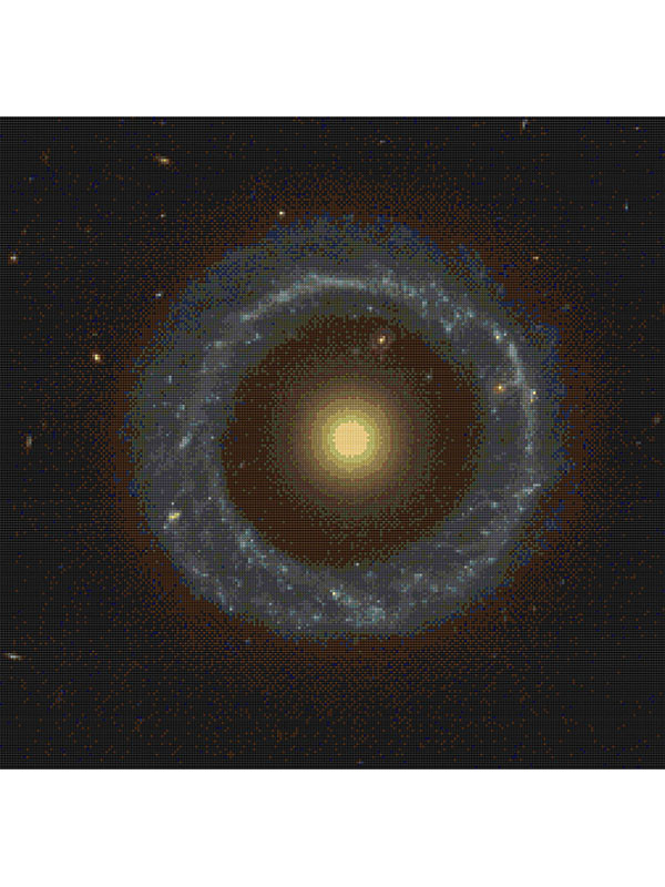 Hoag's Object Cross Stitch Pattern - Hubble Telescope