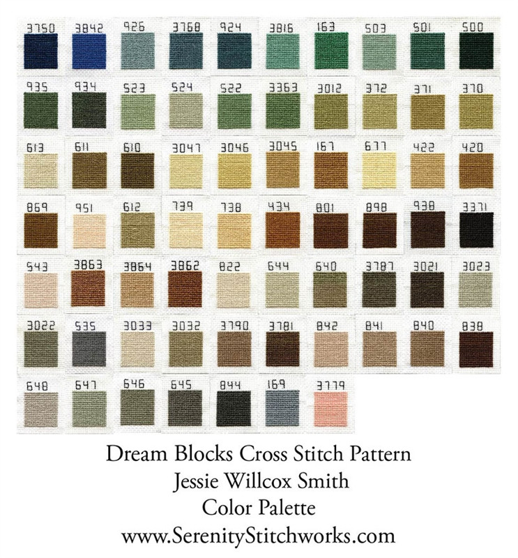 Dream Blocks Cross Stitch Pattern - Jessie Willcox Smith