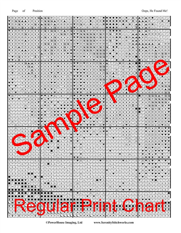 Oops, He Found Me! Cross Stitch Chart | Vintage Postcard | Vintage ...