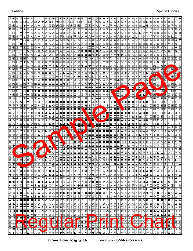 Spanish Dancers Cross Stitch Pattern - Natalia Goncharova