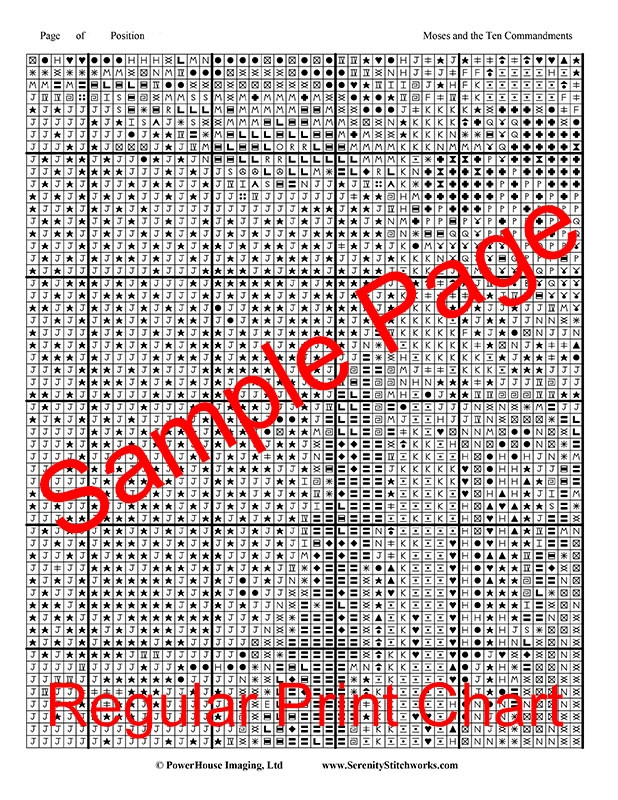 Moses and the Ten Commandments Cross Stitch Pattern | James Tissot ...