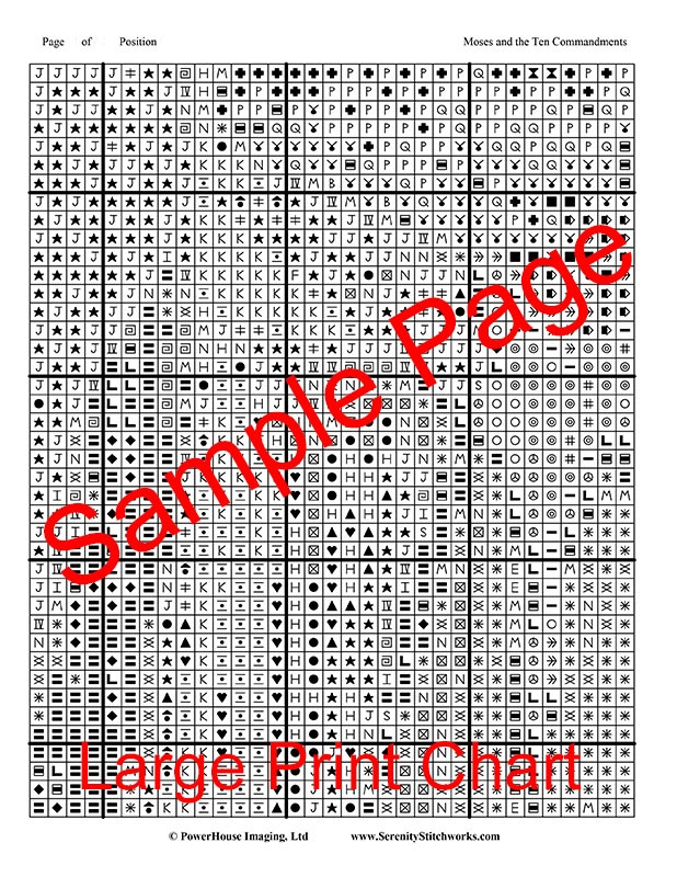 Moses and the Ten Commandments Cross Stitch Pattern | James Tissot ...