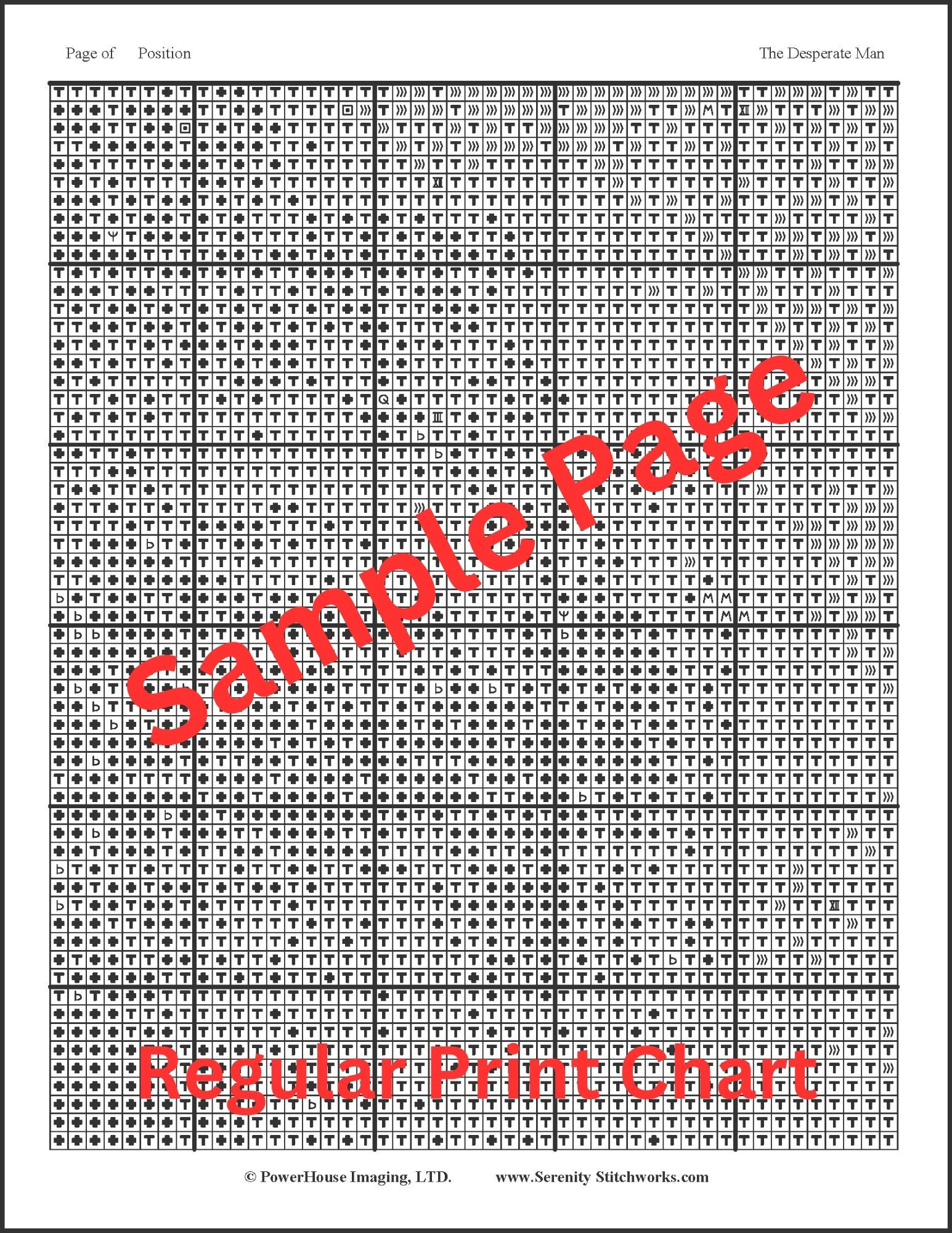 The Desperate Man Cross Stitch Pattern - Gustave Courbet